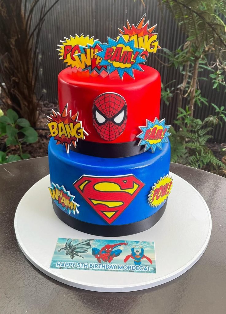 Super Hero 2 Tier - Kidd's Cakes & Bakery